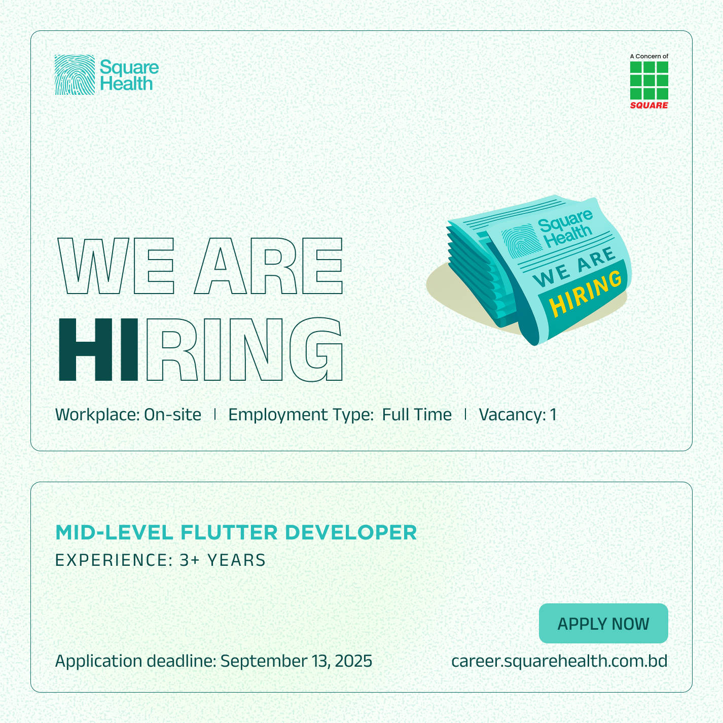Flutter Developer - Mid Level - Square Health Ltd.